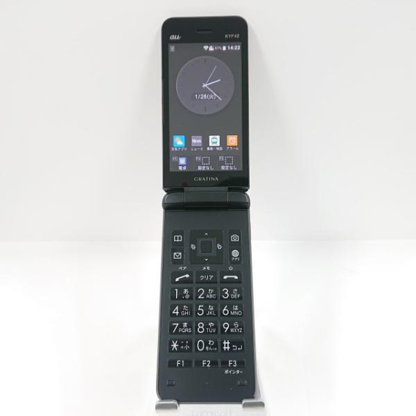携帯電話 KYF42 京セラ au SIMロック解除〇 ブラック