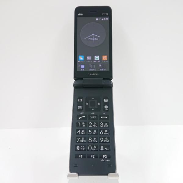携帯電話 KYF42 京セラ au SIMロック解除〇 ブラック