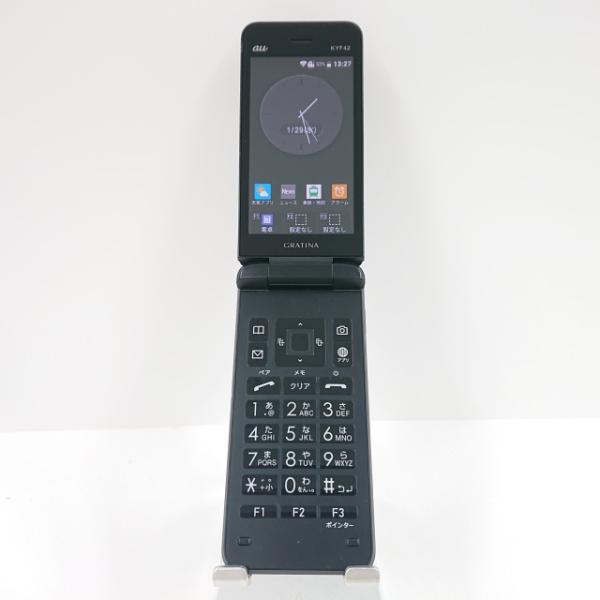 携帯電話 KYF42 京セラ au SIMロック解除〇 ブラック