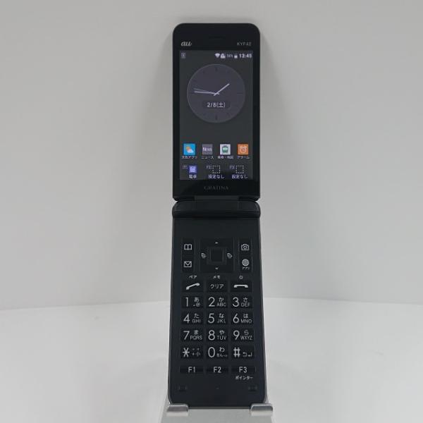 携帯電話 KYF42 京セラ au SIMロック解除〇 ブラック
