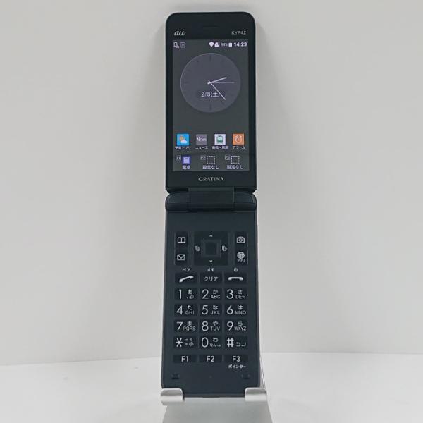 携帯電話 KYF42 京セラ au SIMロック解除〇 ブラック