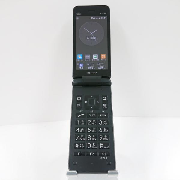 携帯電話 KYF42 京セラ au SIMロック解除〇 ブラック