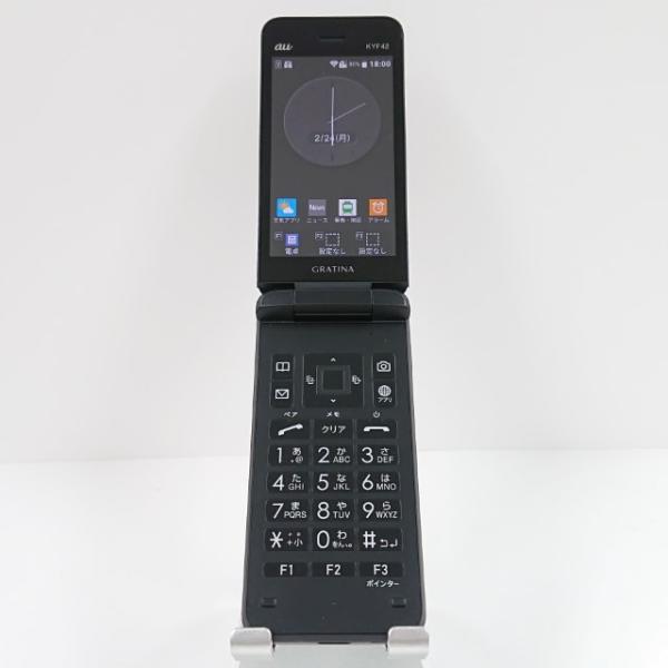 携帯電話 KYF42 京セラ（KYOCERA) au SIMロック解除〇 ブラック