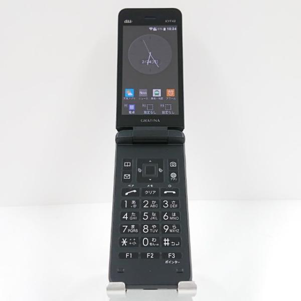 携帯電話 KYF42 京セラ（KYOCERA) au SIMロック解除〇 ブラック