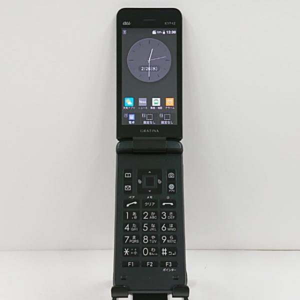 携帯電話 KYF42 京セラ（KYOCERA) au SIMロック解除〇 ブラック