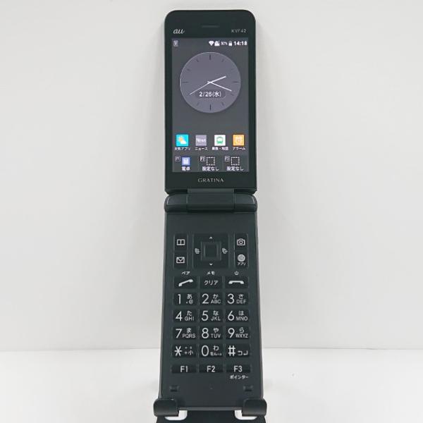 携帯電話 KYF42 京セラ（KYOCERA) au SIMロック解除〇 ブラック