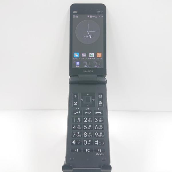 携帯電話 KYF42 京セラ（KYOCERA) au SIMロック解除〇 ブラック