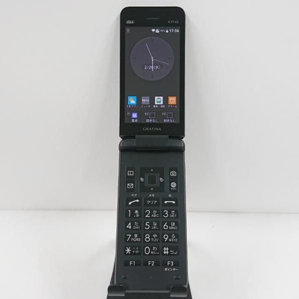 携帯電話 KYF42 京セラ（KYOCERA) au SIMロック解除〇 ブラック