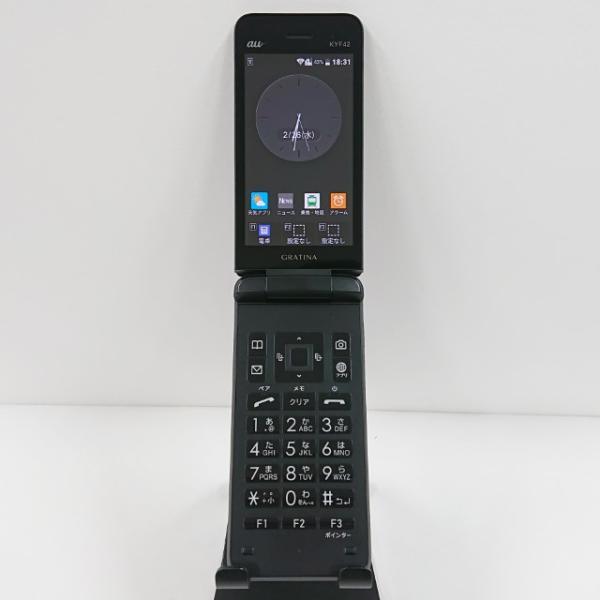 携帯電話 KYF42 京セラ（KYOCERA) au SIMロック解除〇 ブラック