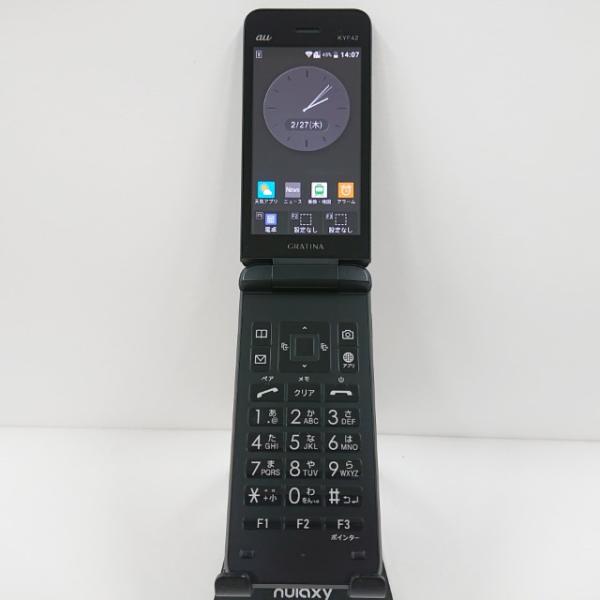 携帯電話 KYF42 京セラ（KYOCERA) au SIMロック解除〇 ブラック