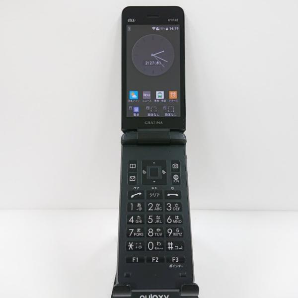 携帯電話 KYF42 京セラ（KYOCERA) au SIMロック解除〇 ブラック
