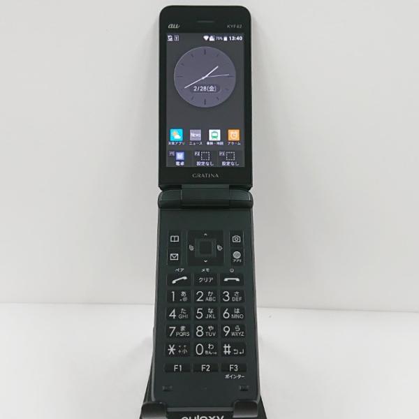 携帯電話 KYF42 京セラ（KYOCERA) au SIMロック解除〇 ブラック
