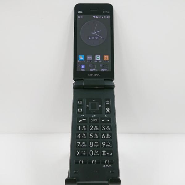 携帯電話 KYF42 京セラ（KYOCERA) au SIMロック解除〇 ブラック
