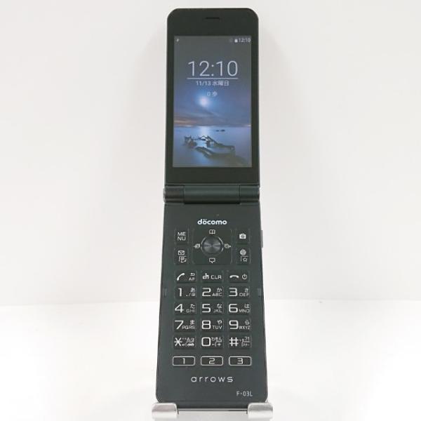 携帯電話 F-03L FUJITSU 富士通 ドコモ SIMロック解除〇 ブラック