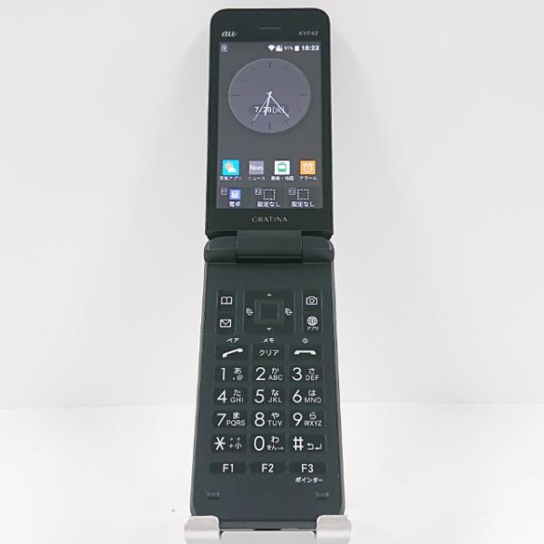 携帯電話 KYF42 京セラ au SIMロック解除〇 ブラック