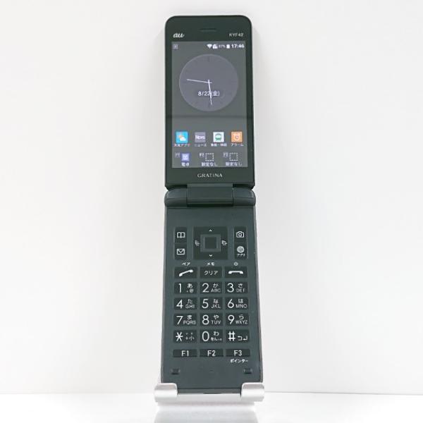 携帯電話 KYF42 京セラ au SIMロック解除〇 ブラック