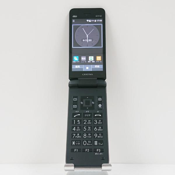 携帯電話 KYF42 京セラ au SIMロック解除〇 ブラック