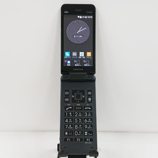 携帯電話 KYF42 京セラ au SIMロック解除〇 ブラック