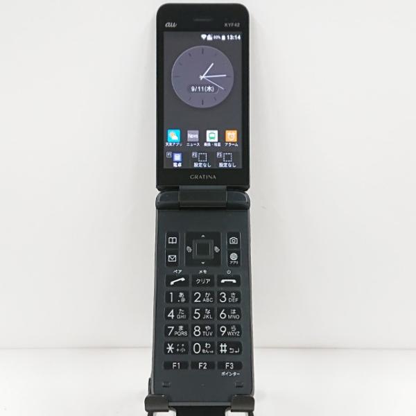 携帯電話 KYF42 京セラ au SIMロック解除〇 ブラック