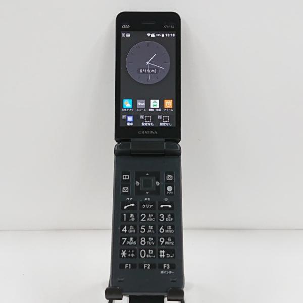 携帯電話 KYF42 京セラ au SIMロック解除〇 ブラック