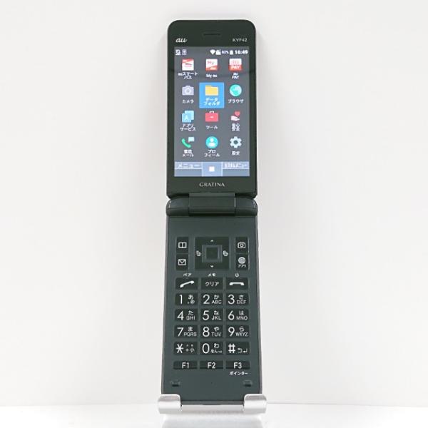 携帯電話 KYF42 京セラ au SIMロック解除〇 ブラック