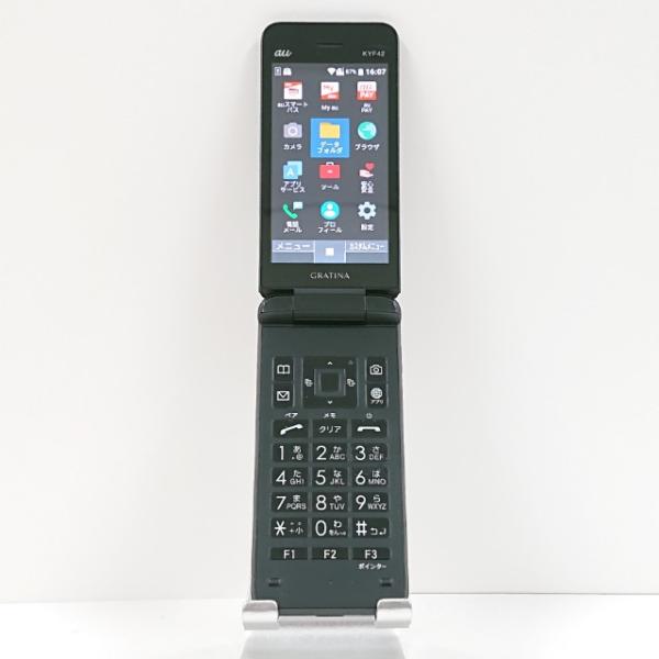 携帯電話 KYF42 京セラ au SIMロック解除〇 ブラック