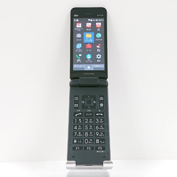 携帯電話 KYF42 京セラ au SIMロック解除〇 ブラック