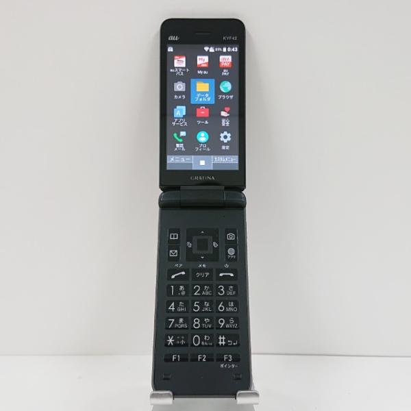 携帯電話 KYF42 京セラ au SIMロック解除〇 ブラック