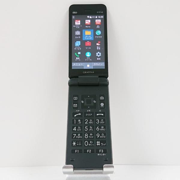 携帯電話 KYF42 京セラ au SIMロック解除〇 ブラック