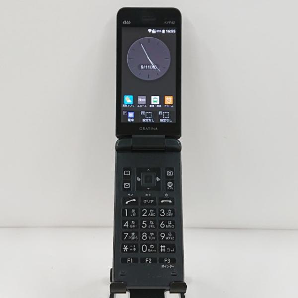 携帯電話 KYF42 京セラ au SIMロック解除〇 ブラック