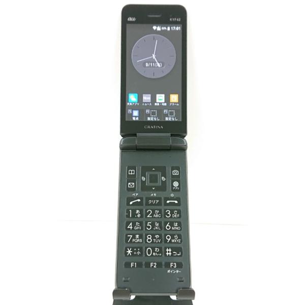 携帯電話 KYF42 京セラ au SIMロック解除〇 ブラック