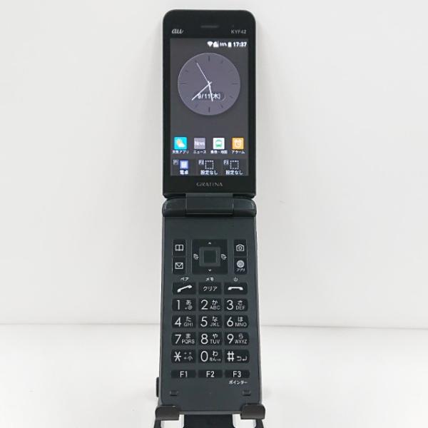 携帯電話 KYF42 京セラ au SIMロック解除〇 ブラック
