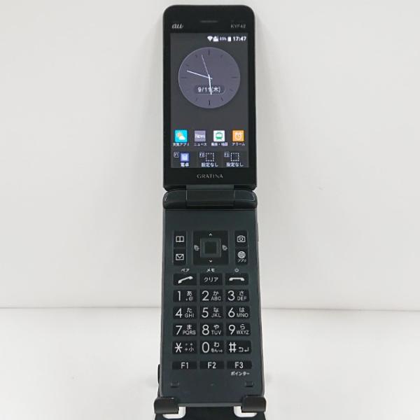 携帯電話 KYF42 京セラ au SIMロック解除〇 ブラック
