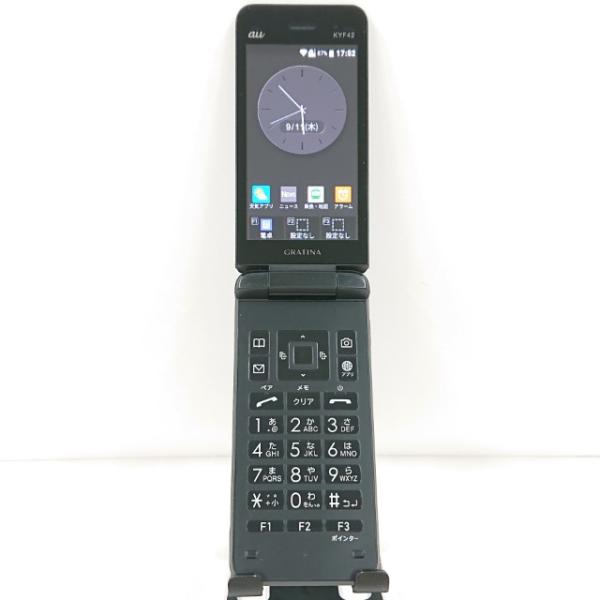 携帯電話 KYF42 京セラ au SIMロック解除〇 ブラック