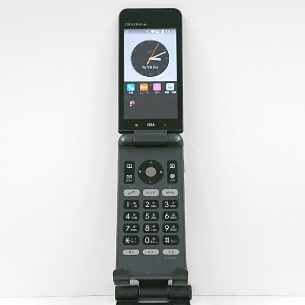 携帯電話 KYF31 京セラ(KYOCERA) au SIMロック解除〇 ブラック