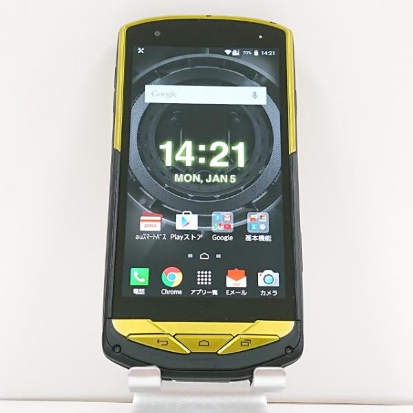 スマートフォン KYV35 京セラ au SIMロック解除〇 グリーン