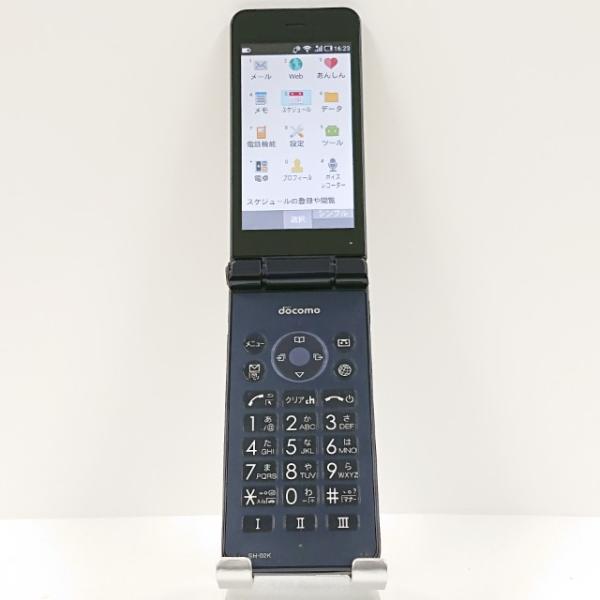 携帯電話 SH-02K SHARP シャープ ドコモ SIMロック解除〇 ブルーブラック