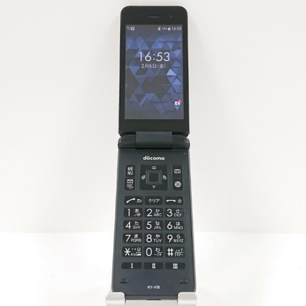携帯電話 KY-41B 京セラ ドコモ SIMロック解除〇 ブラック