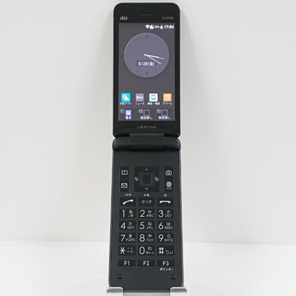 携帯電話 KYF44 京セラ au SIMロック解除〇 ブラック