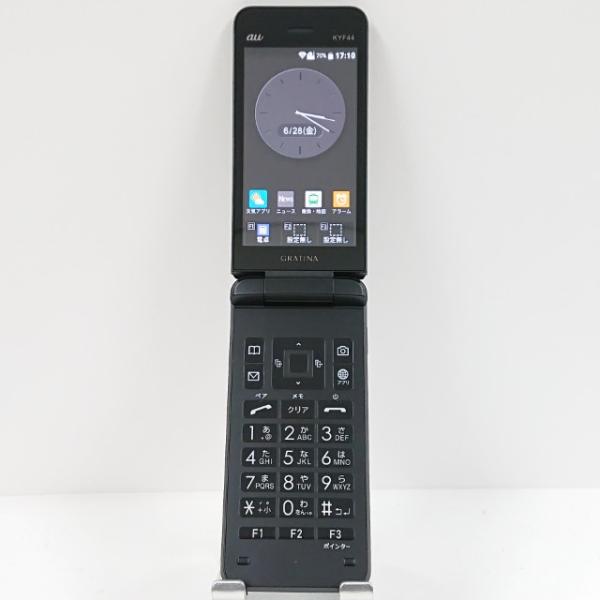 携帯電話 KYF44 京セラ au SIMロック解除〇 ブラック