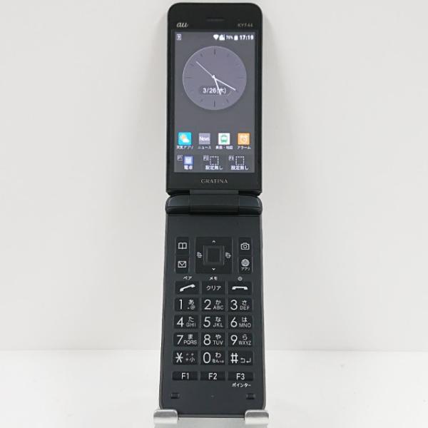 携帯電話 KYF44 京セラ au SIMロック解除〇 ブラック