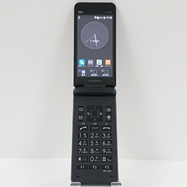 携帯電話 KYF44 京セラ au SIMロック解除〇 ブラック