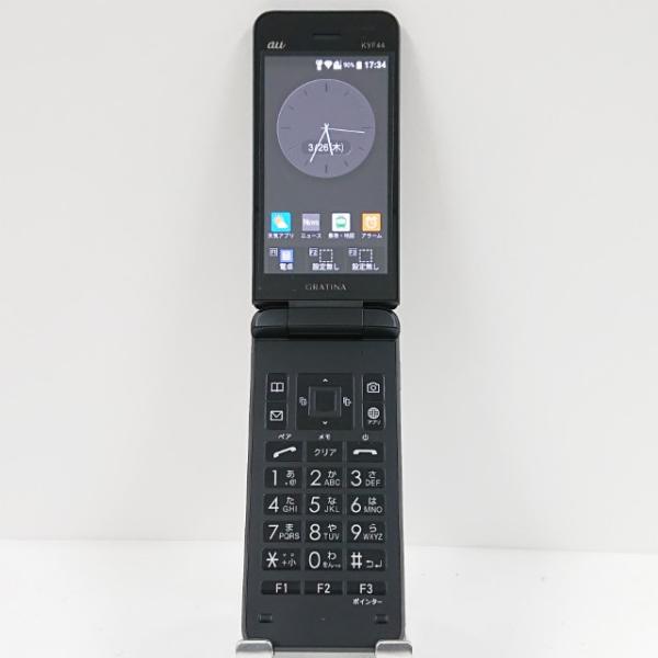 携帯電話 KYF44 京セラ au SIMロック解除〇 ブラック
