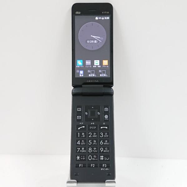 携帯電話 KYF44 京セラ au SIMロック解除〇 ブラック