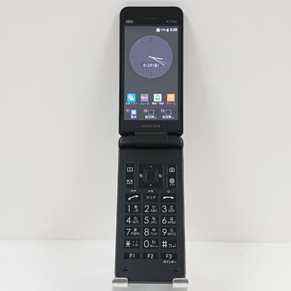携帯電話 KYF44 京セラ au SIMロック解除〇 ブラック