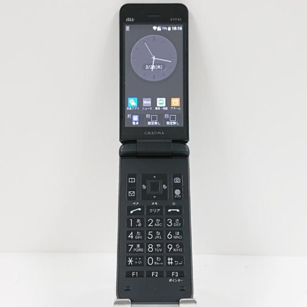 携帯電話 KYF44 京セラ au SIMロック解除〇 ブラック