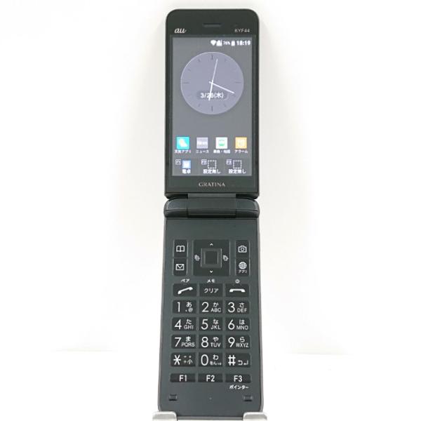 携帯電話 KYF44 京セラ au SIMロック解除〇 ブラック