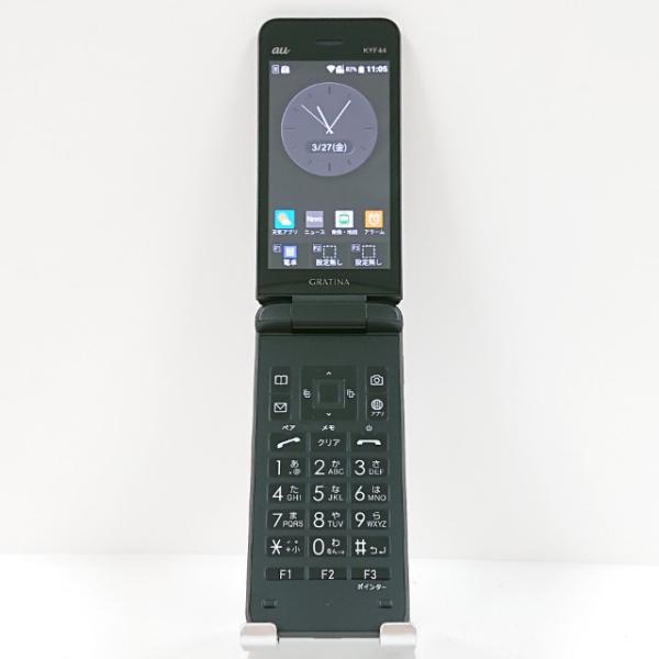 携帯電話 KYF44 京セラ au SIMロック解除〇 ブラック