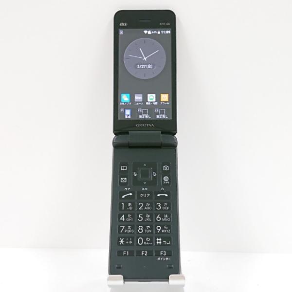 携帯電話 KYF44 京セラ au SIMロック解除〇 ブラック
