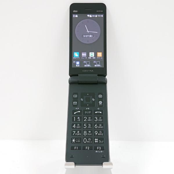 携帯電話 KYF44 京セラ au SIMロック解除〇 ブラック